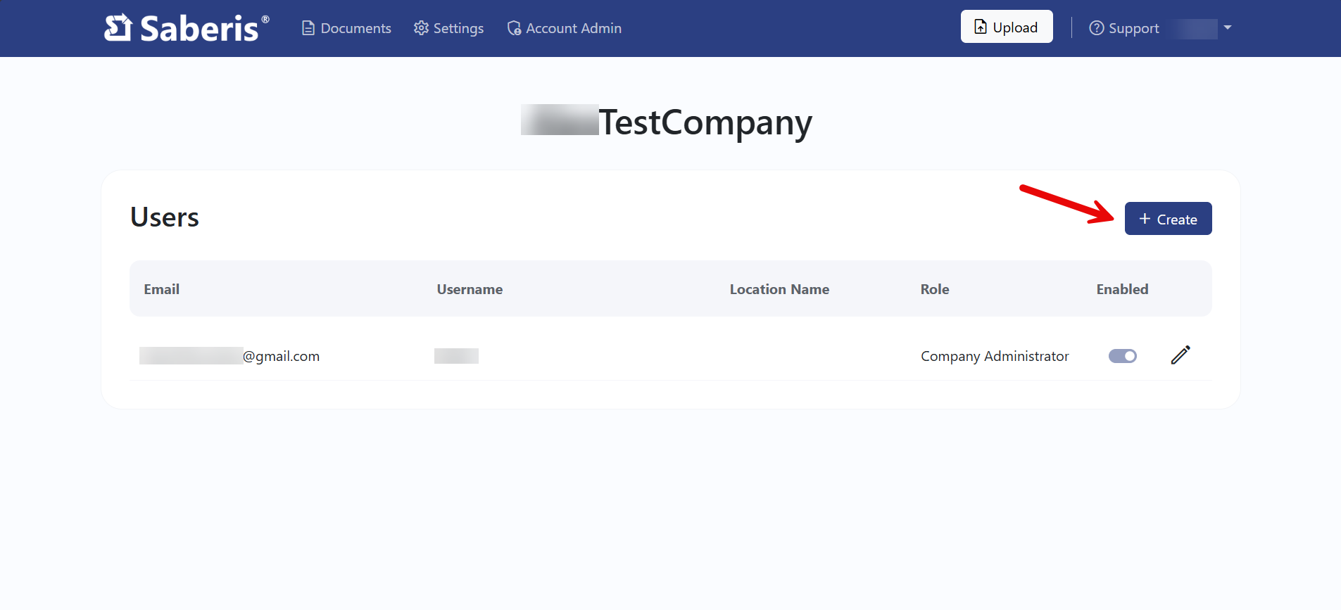 Admin Settings | Saberis